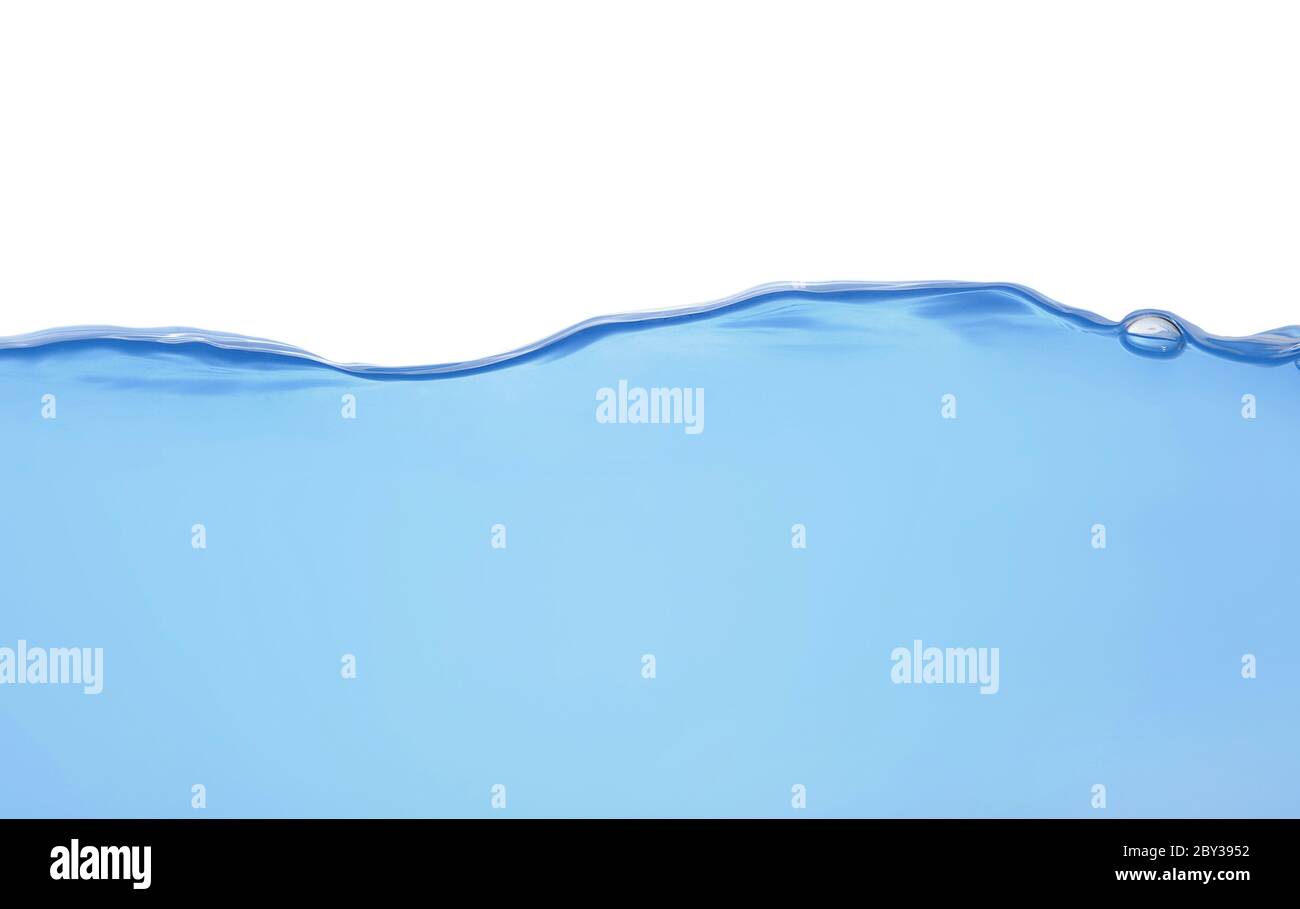 Water wave in front view isolated on white background Stock Photo - Alamy