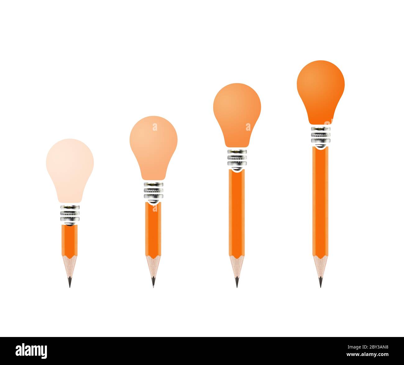 Notebook pen light bulb Cut Out Stock Images & Pictures - Alamy