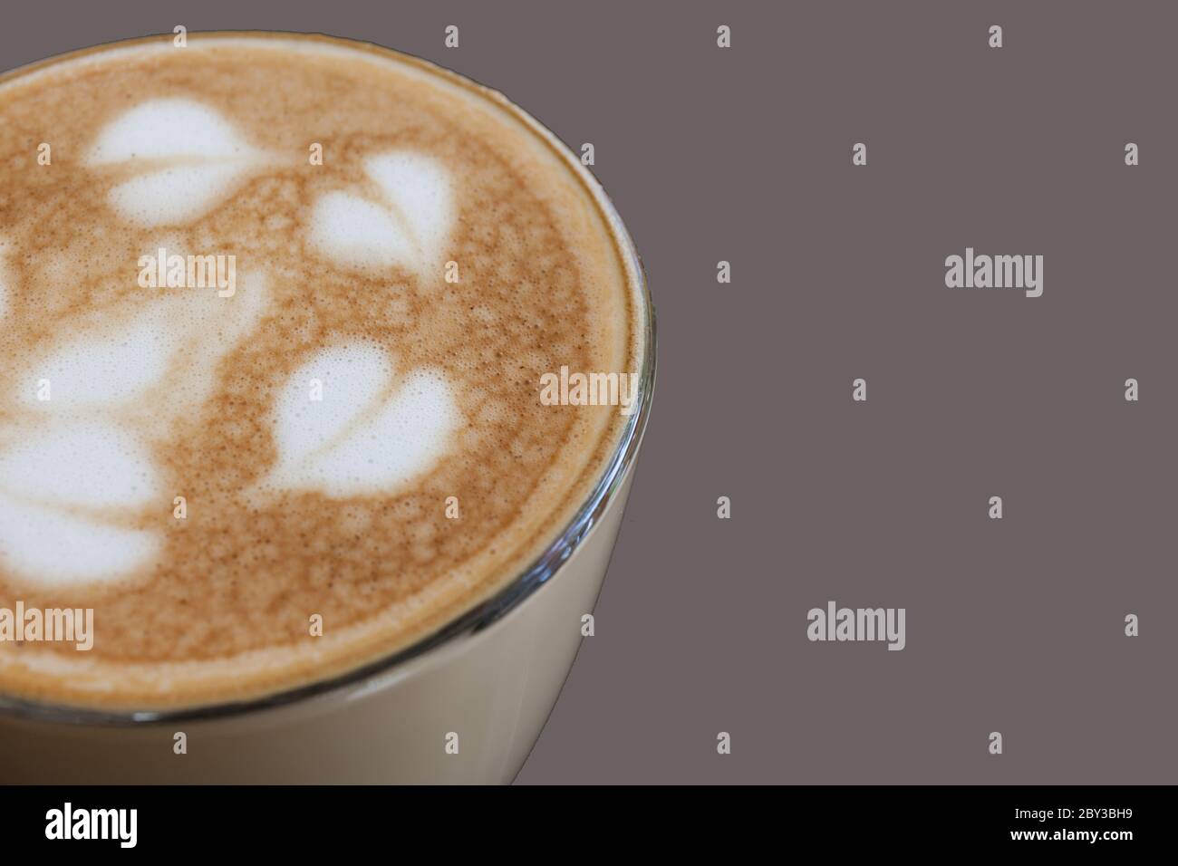 Close-up of cappuccino foam Stock Photo - Alamy