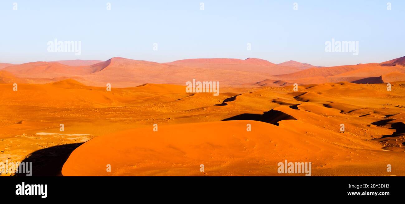 Red dunes of Namib Desert near Sossusvlei, aka Sossus Vlei, Namib ...