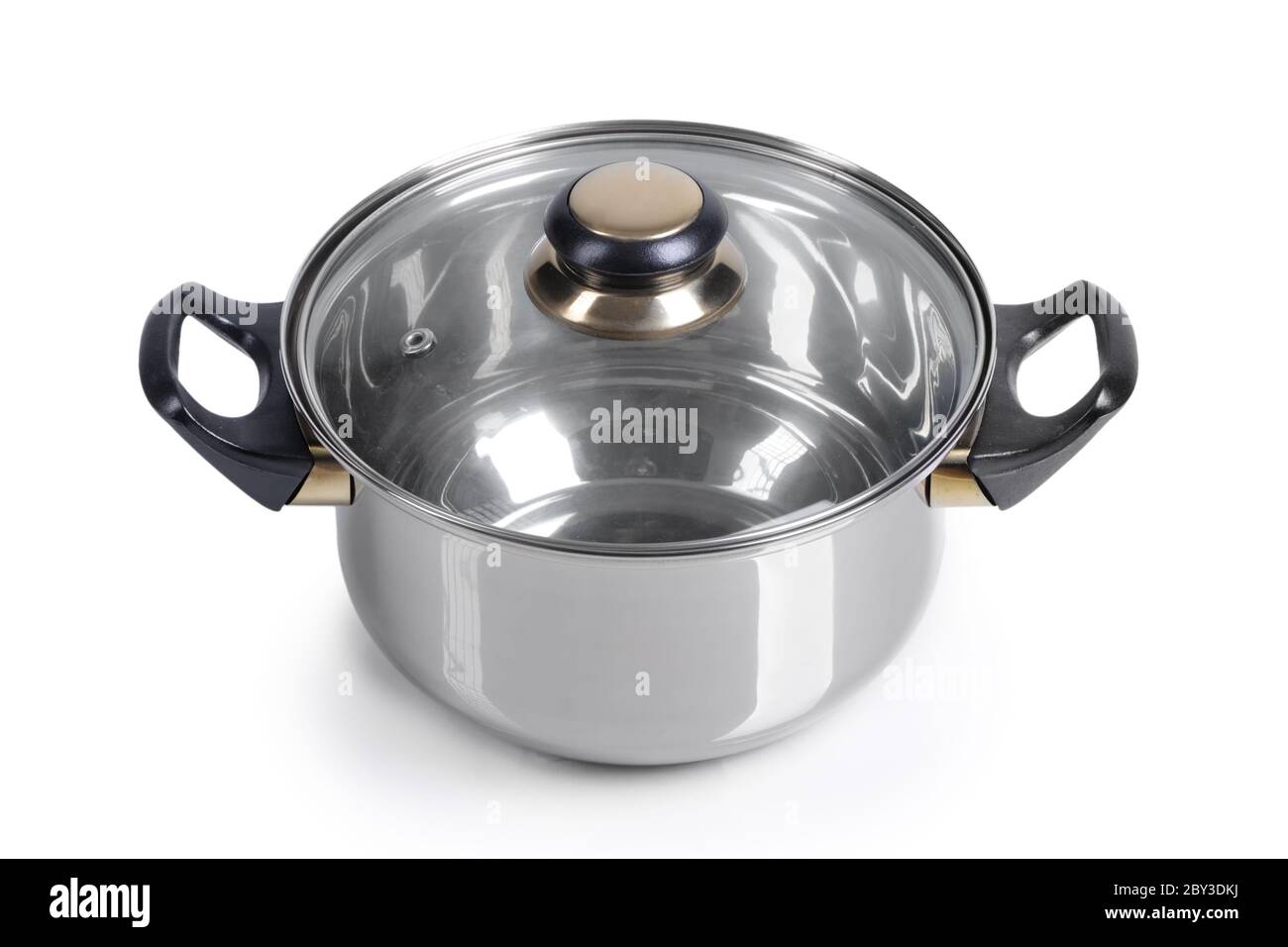Metallic pan isolated Stock Photo - Alamy