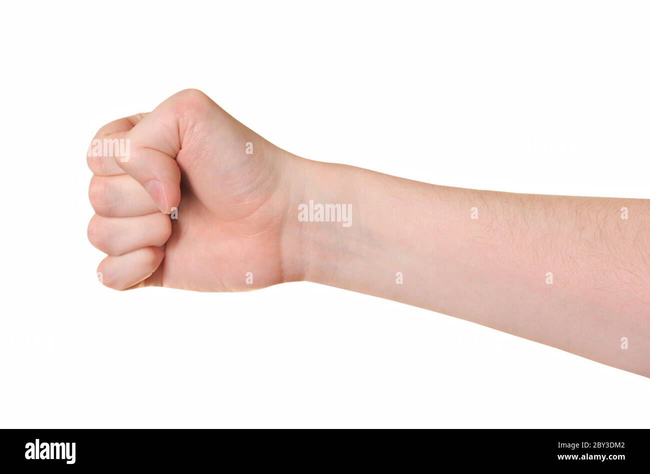 Human fist isolated on white background Stock Photo - Alamy