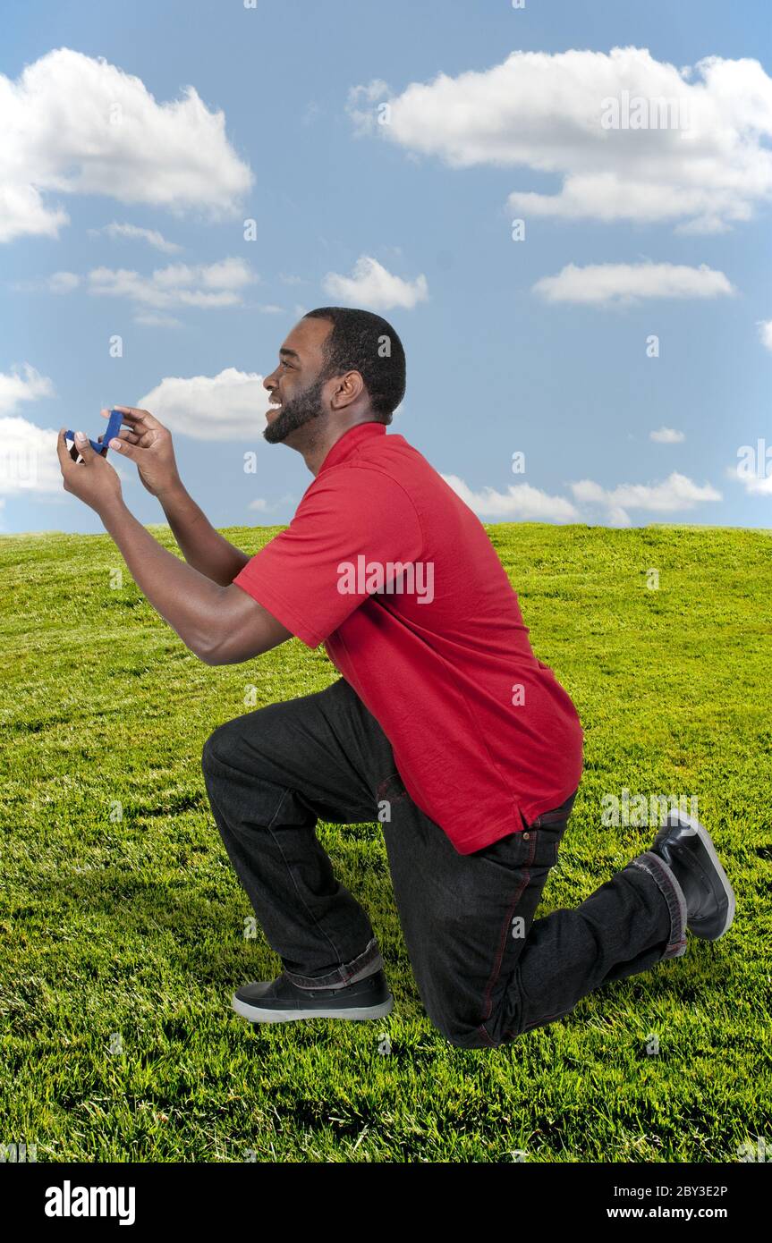 Black male proposing hi-res stock photography and images - Alamy