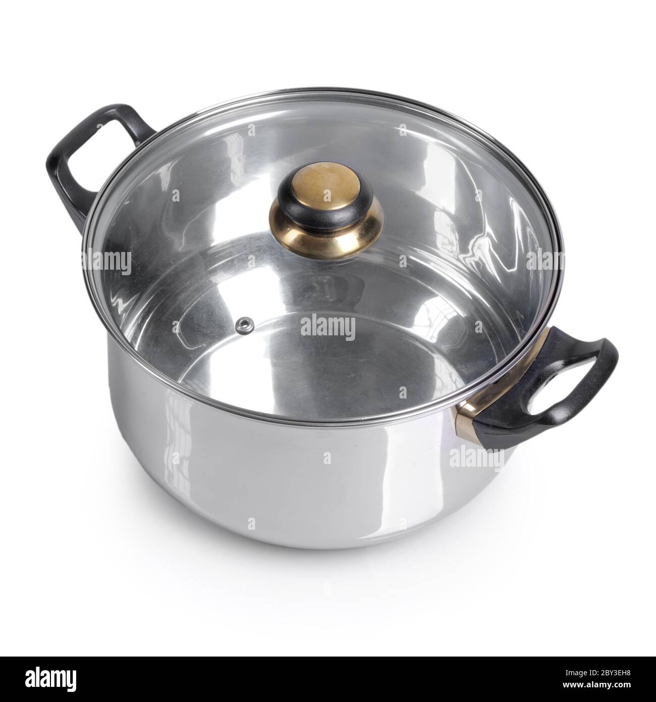 Metallic pan isolated Stock Photo - Alamy