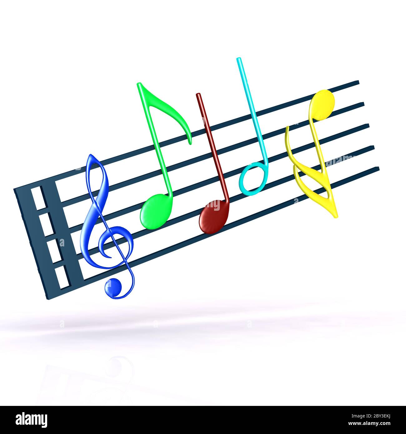 Staff lines with notes Stock Photo - Alamy