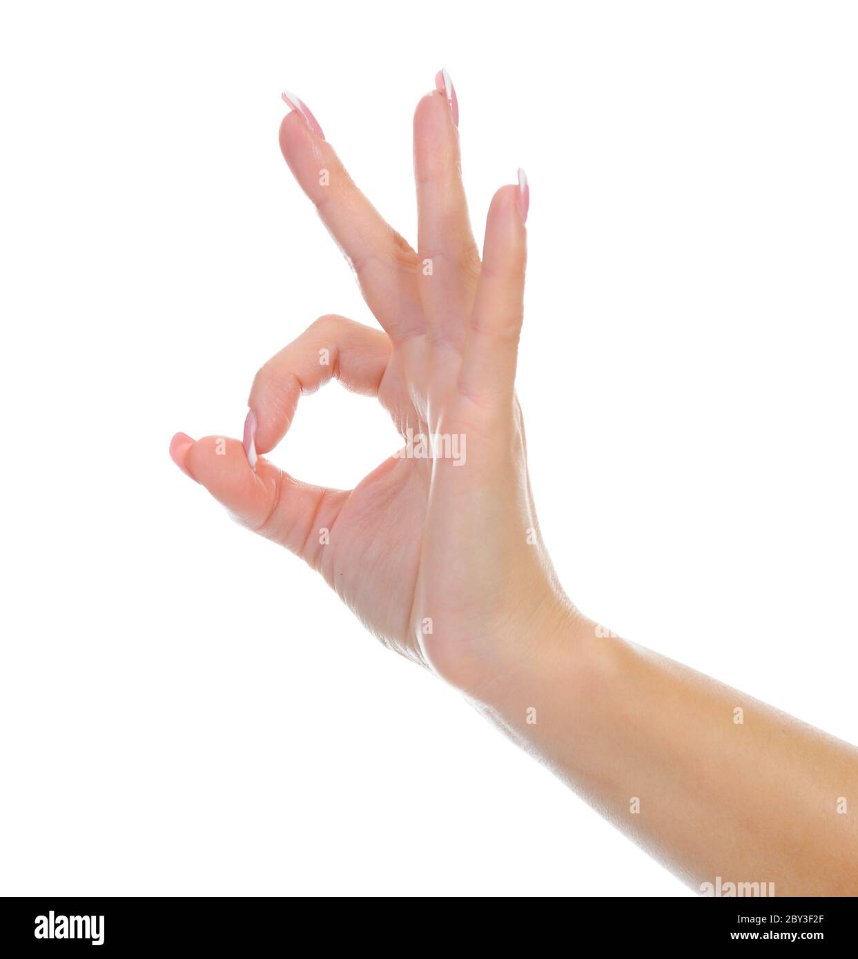 Hand OK sign Stock Photo - Alamy