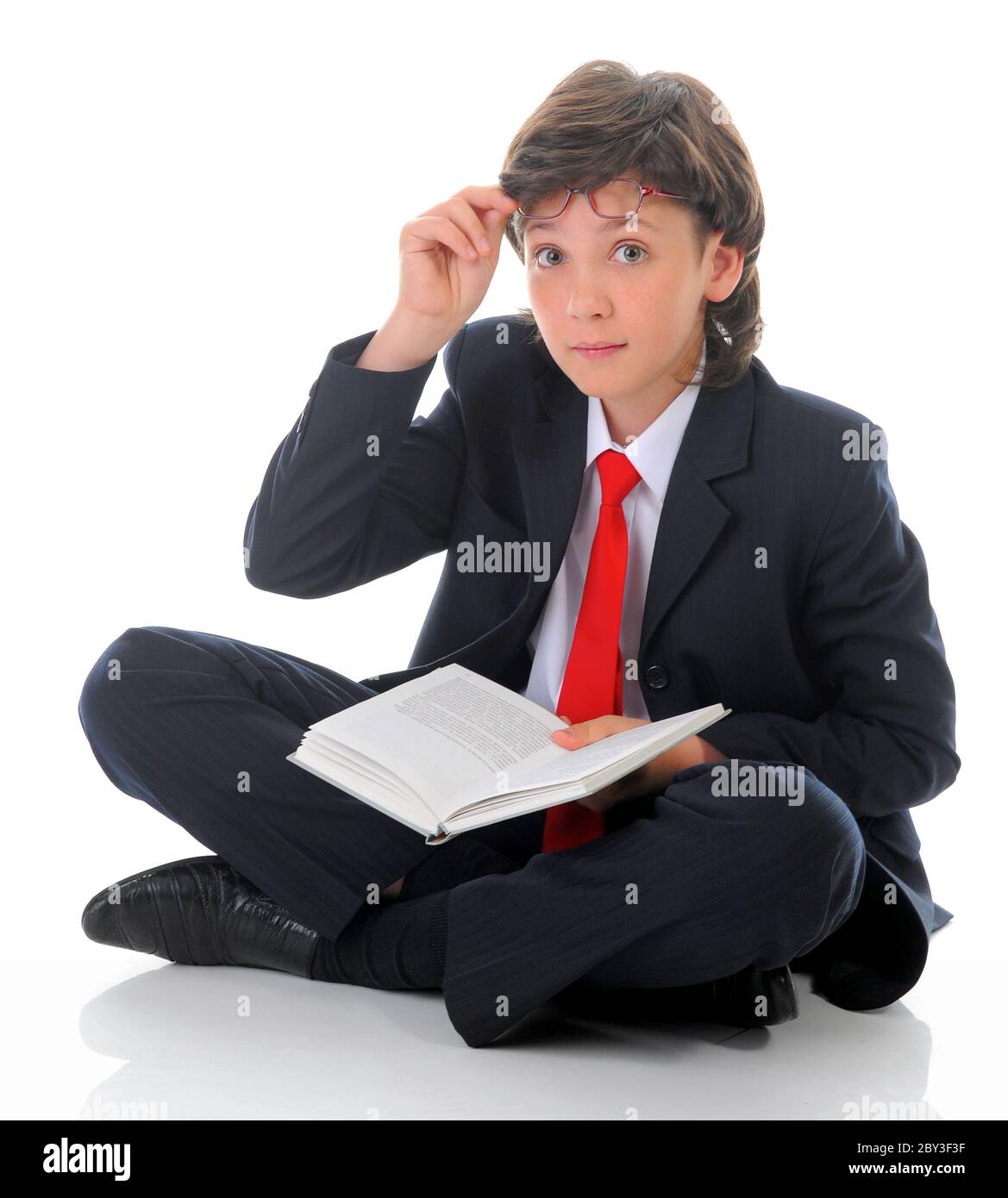 little boy reading a book Stock Photo - Alamy