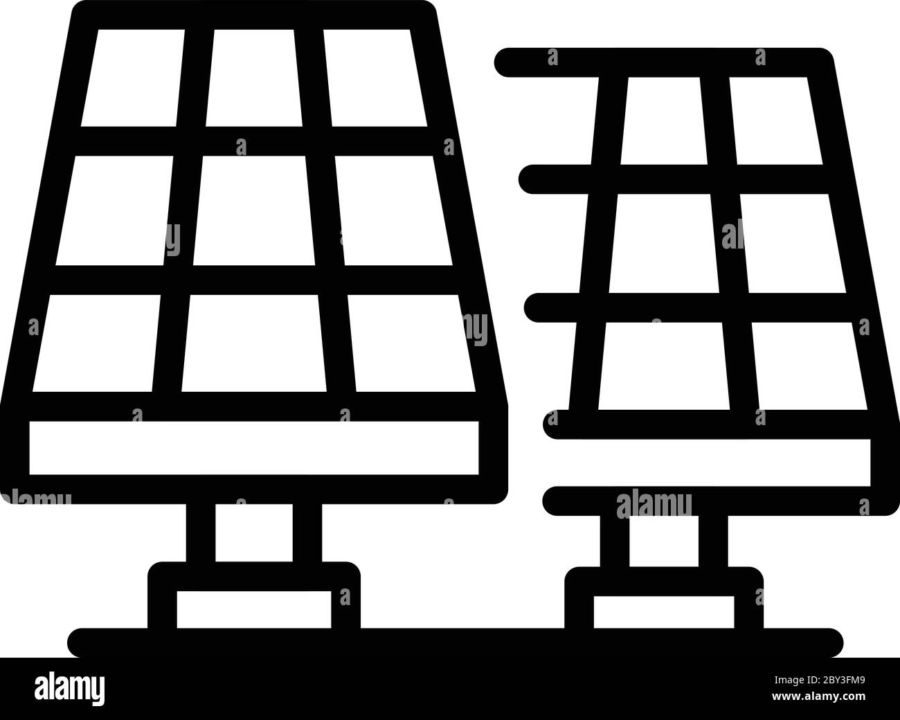 Solar panels icon, outline style Stock Vector Image & Art - Alamy