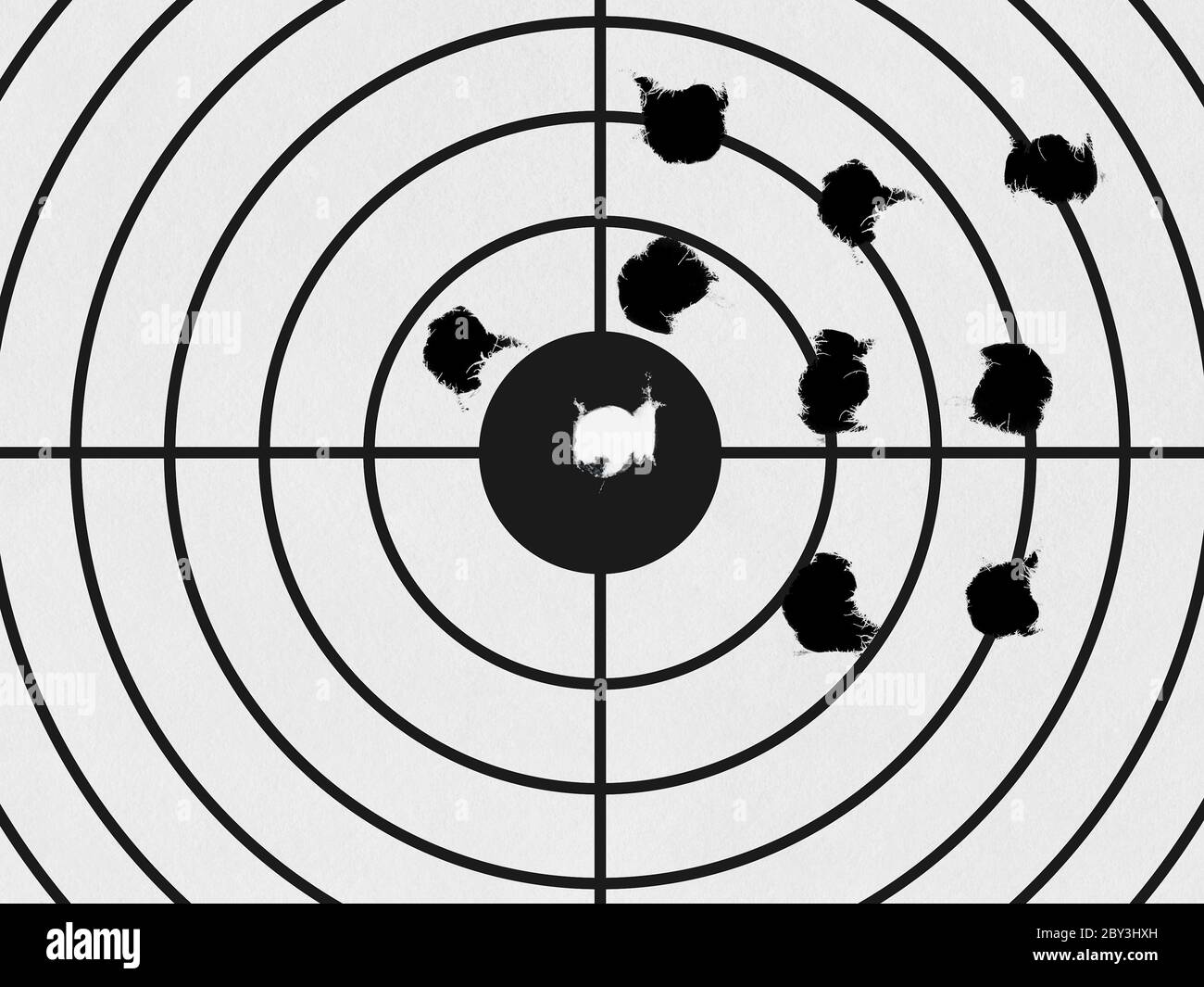 Holes in target Stock Photo - Alamy