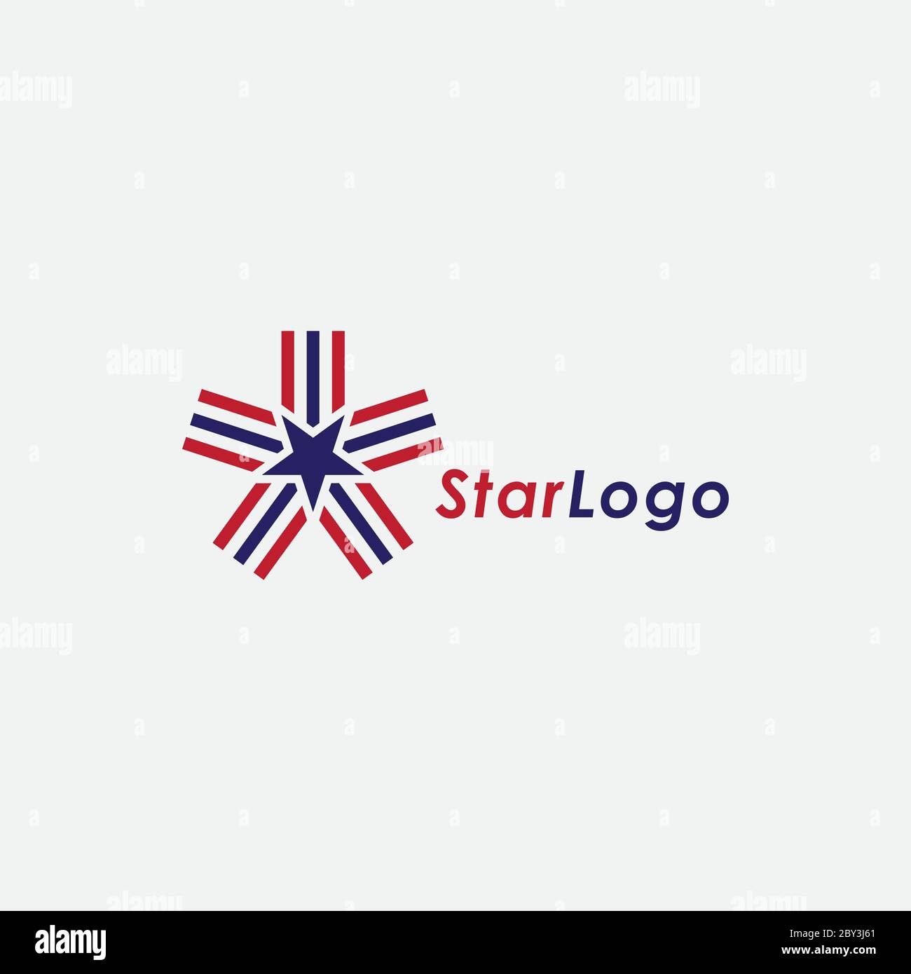 star logo icon with flag ribbon concept. vector illustration Stock ...