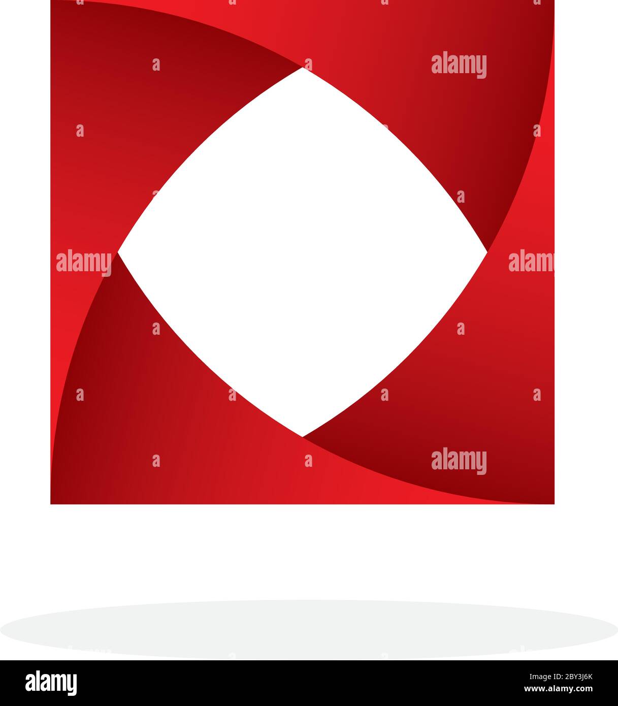 abstract Square box emblem logo icon template design vector ...