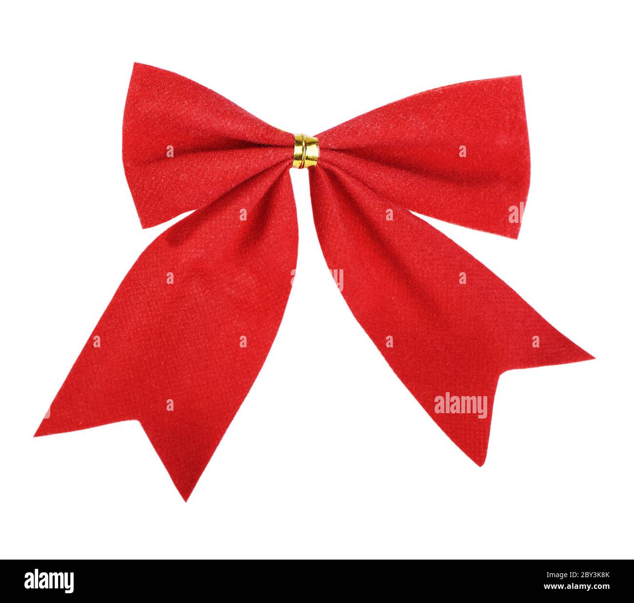 Beautiful red gift bow isolated on white background Stock Photo - Alamy