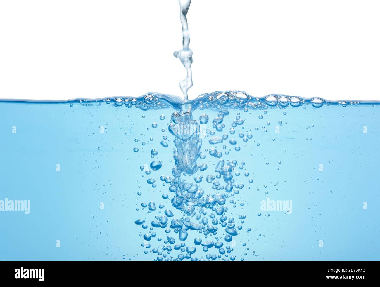 Flowing water with bubbles Stock Photo - Alamy