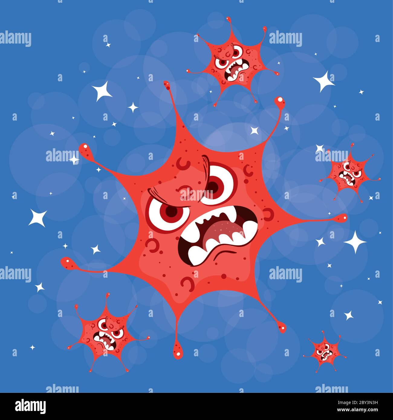 Covid 19 virus bad cartoon vector design Stock Vector Image & Art - Alamy
