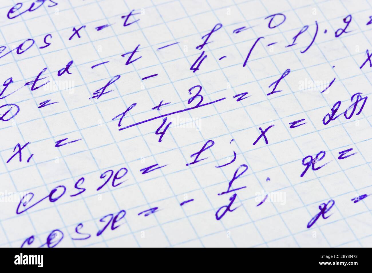 Mathematics formula on paper Stock Photo - Alamy