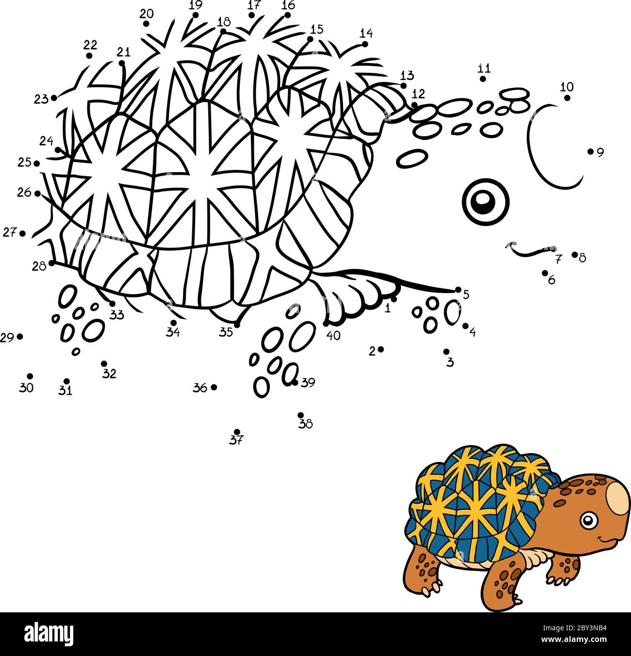 Numbers game, education dot to dot game for children, Indian star ...