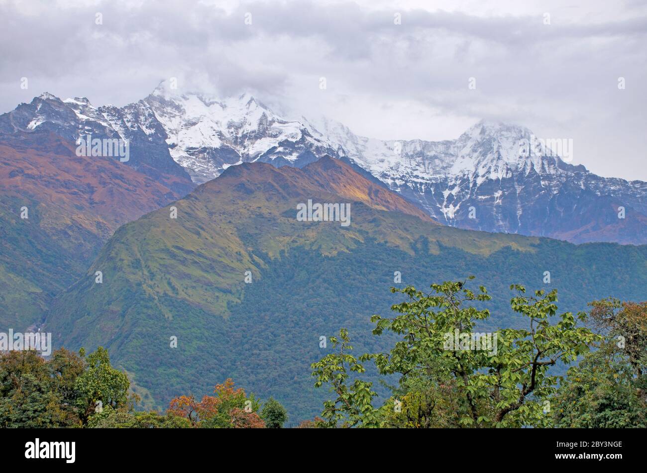 Landscape of Mount Himalayas Nepal Stock Photo - Alamy