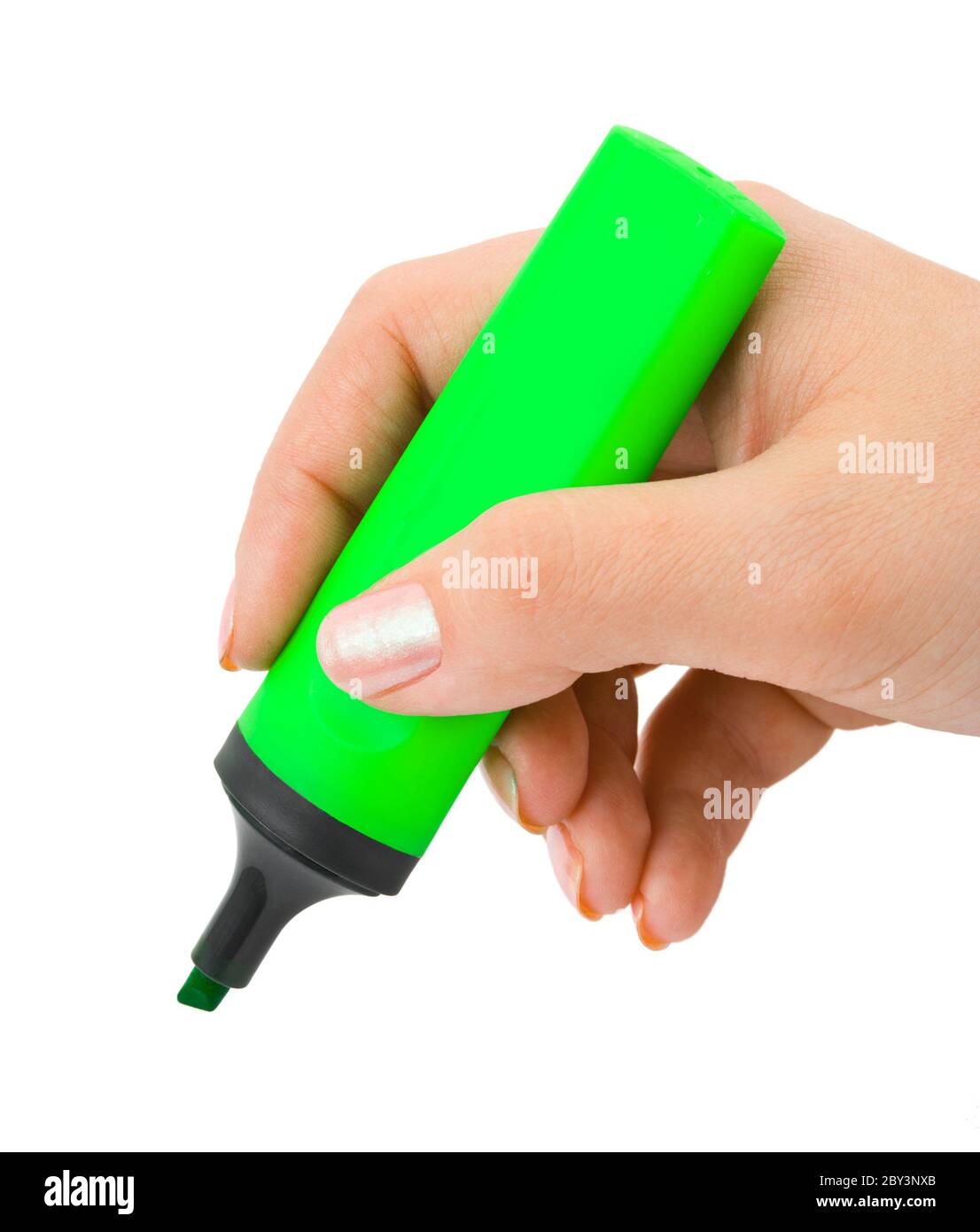 Hand with marker Stock Photo - Alamy