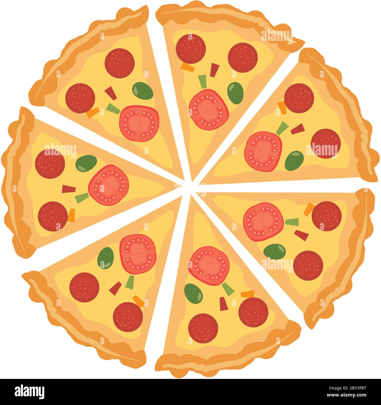 Isolated pizza food vector design Stock Vector Image & Art - Alamy
