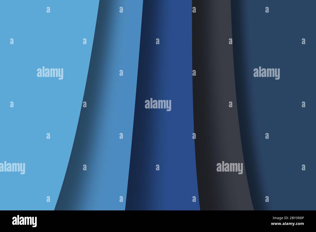 Deep blue abstract background template with wave lines for business ...