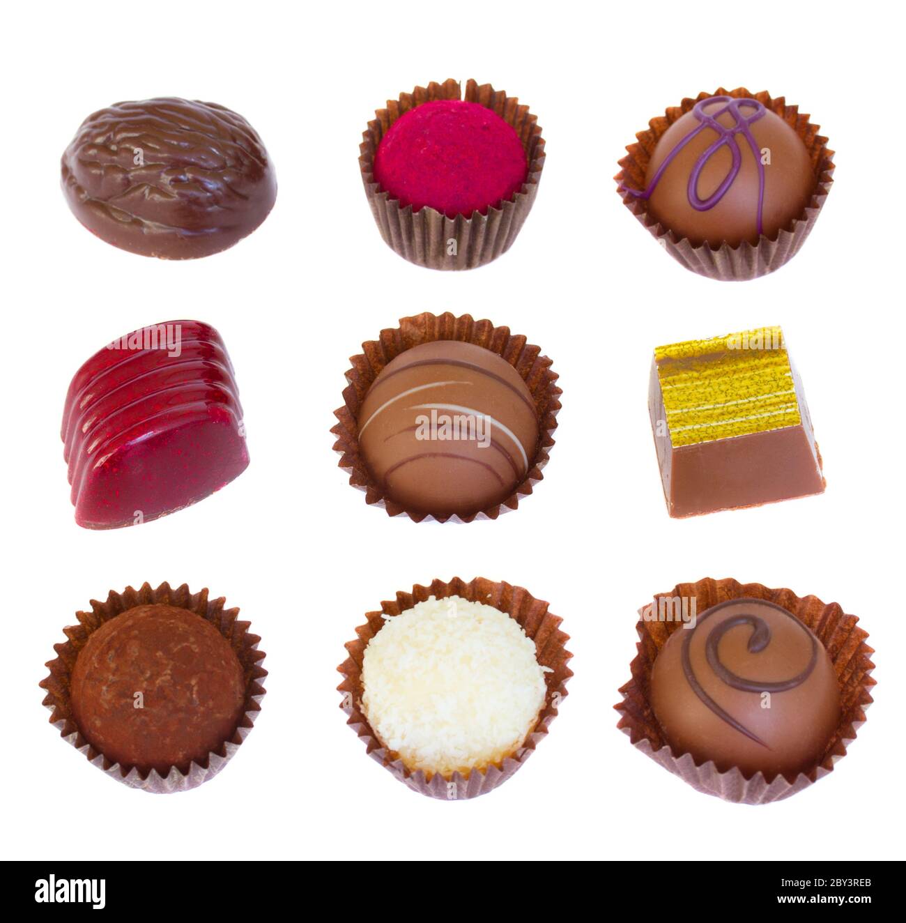 Chocolate pralines truffles selection hi-res stock photography and ...