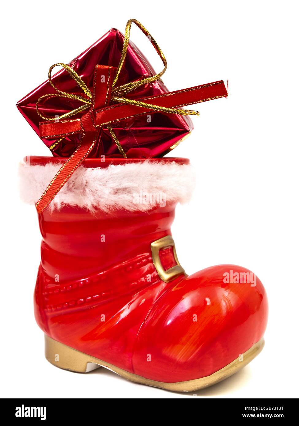 Festive holiday boot red Cut Out Stock Images & Pictures - Alamy