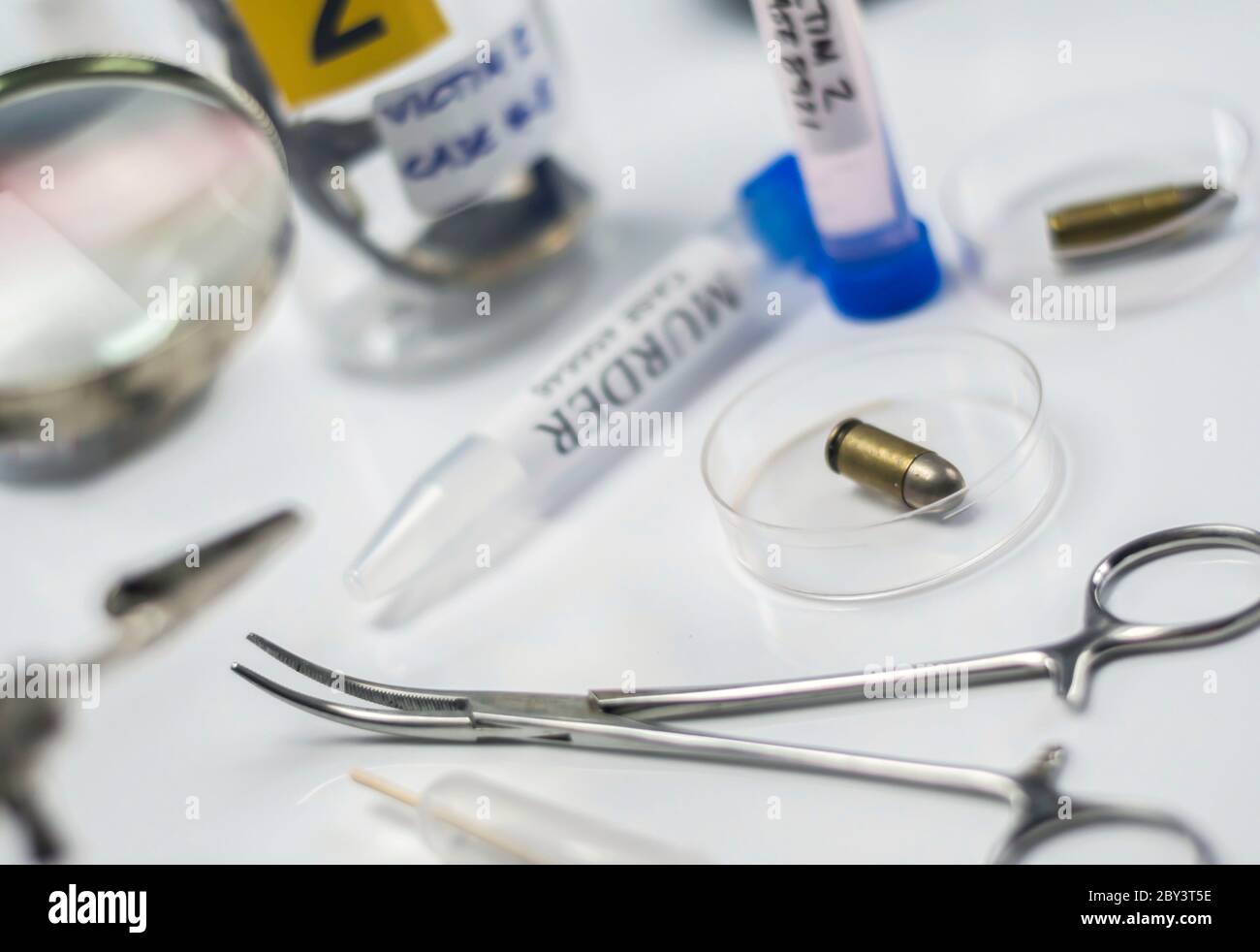 bullet in ballistic Laboratory, conceptual image Stock Photo - Alamy
