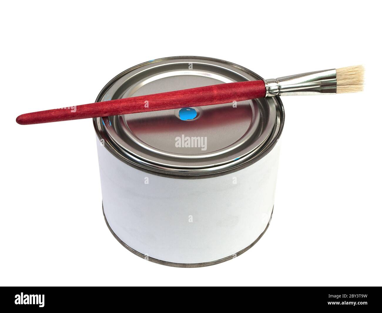 can with blue color Stock Photo - Alamy