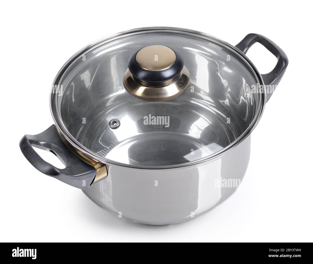 Metallic pan isolated Stock Photo - Alamy