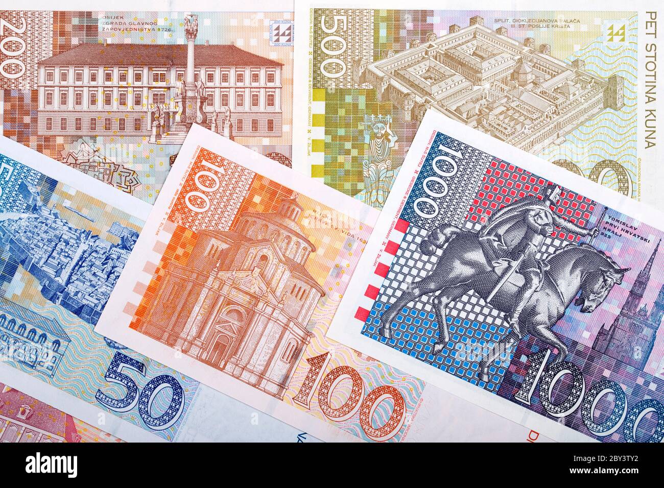 Croatian money - kuna a business background Stock Photo - Alamy