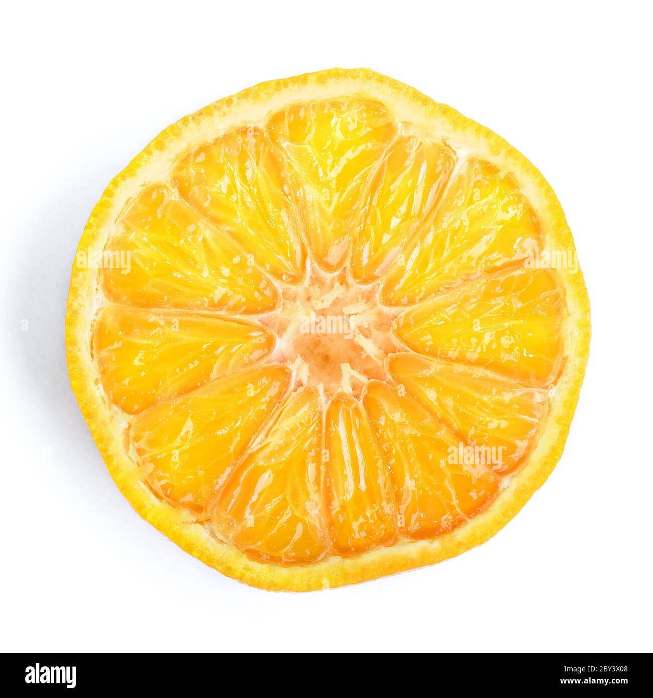 Slice of orange isolated Stock Photo - Alamy