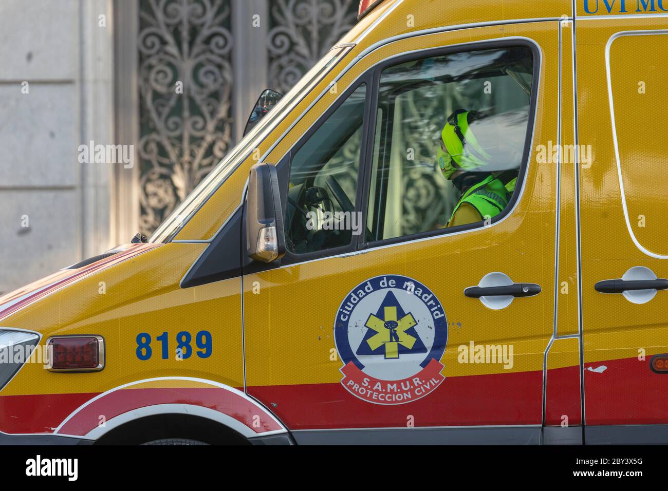 Madrid, Spain - May 19, 2020: An Advanced Life Support Unit (USVA ...