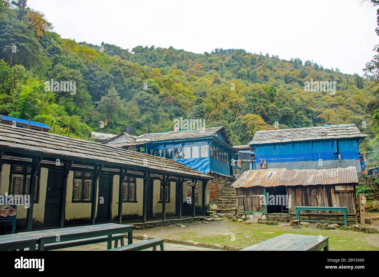 Place of rest in Himalayas mountains Stock Photo - Alamy