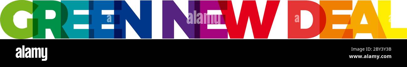 Vector Green New Deal. Broken text Stock Vector Image & Art - Alamy