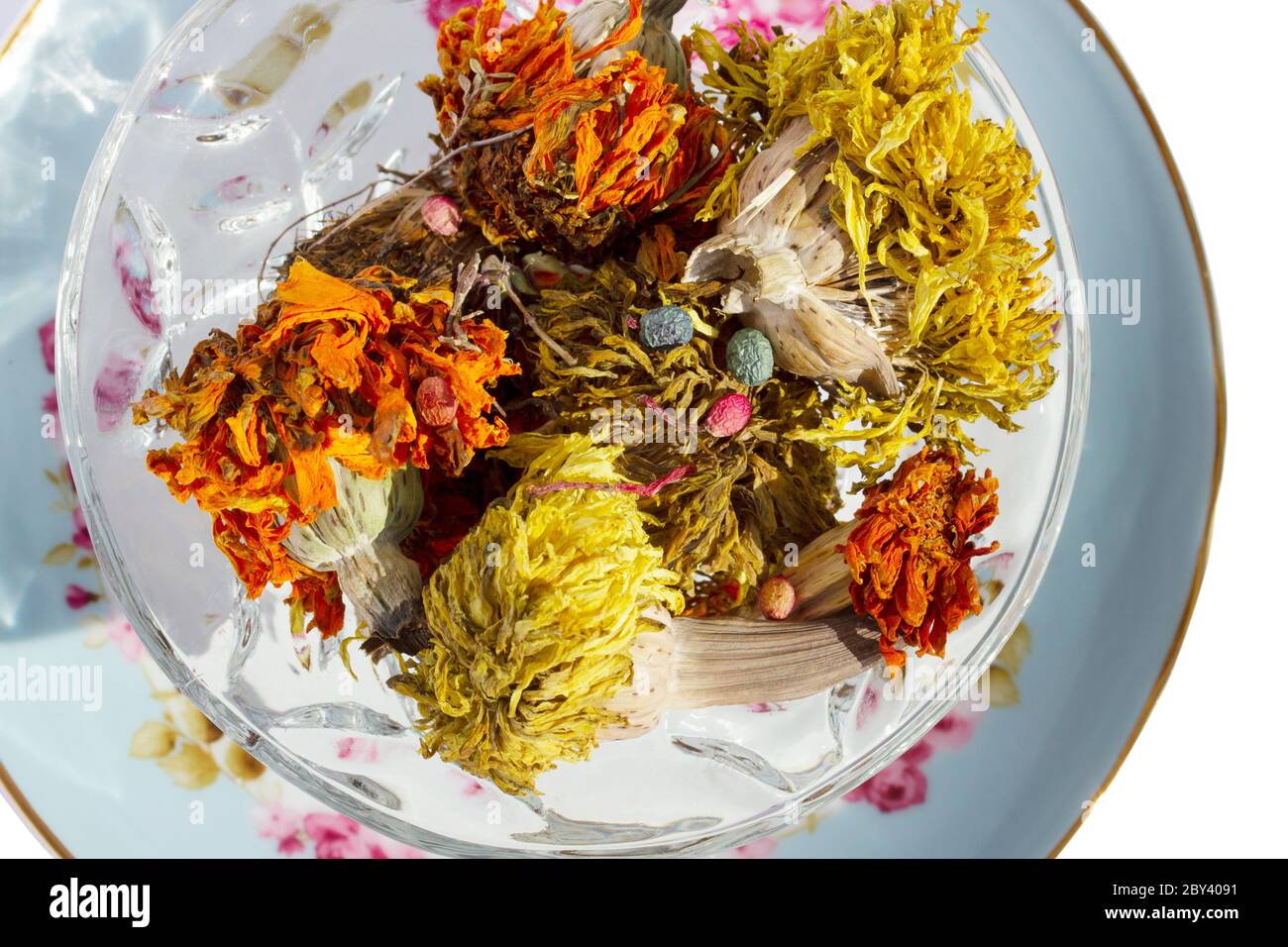 multi color dried flower petals background texture Stock Photo - Alamy