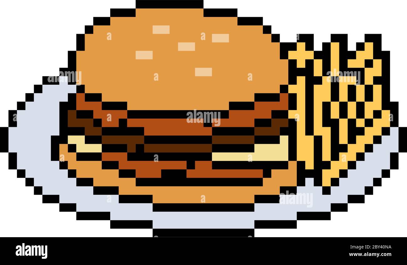 Burger pixel art hi-res stock photography and images - Alamy