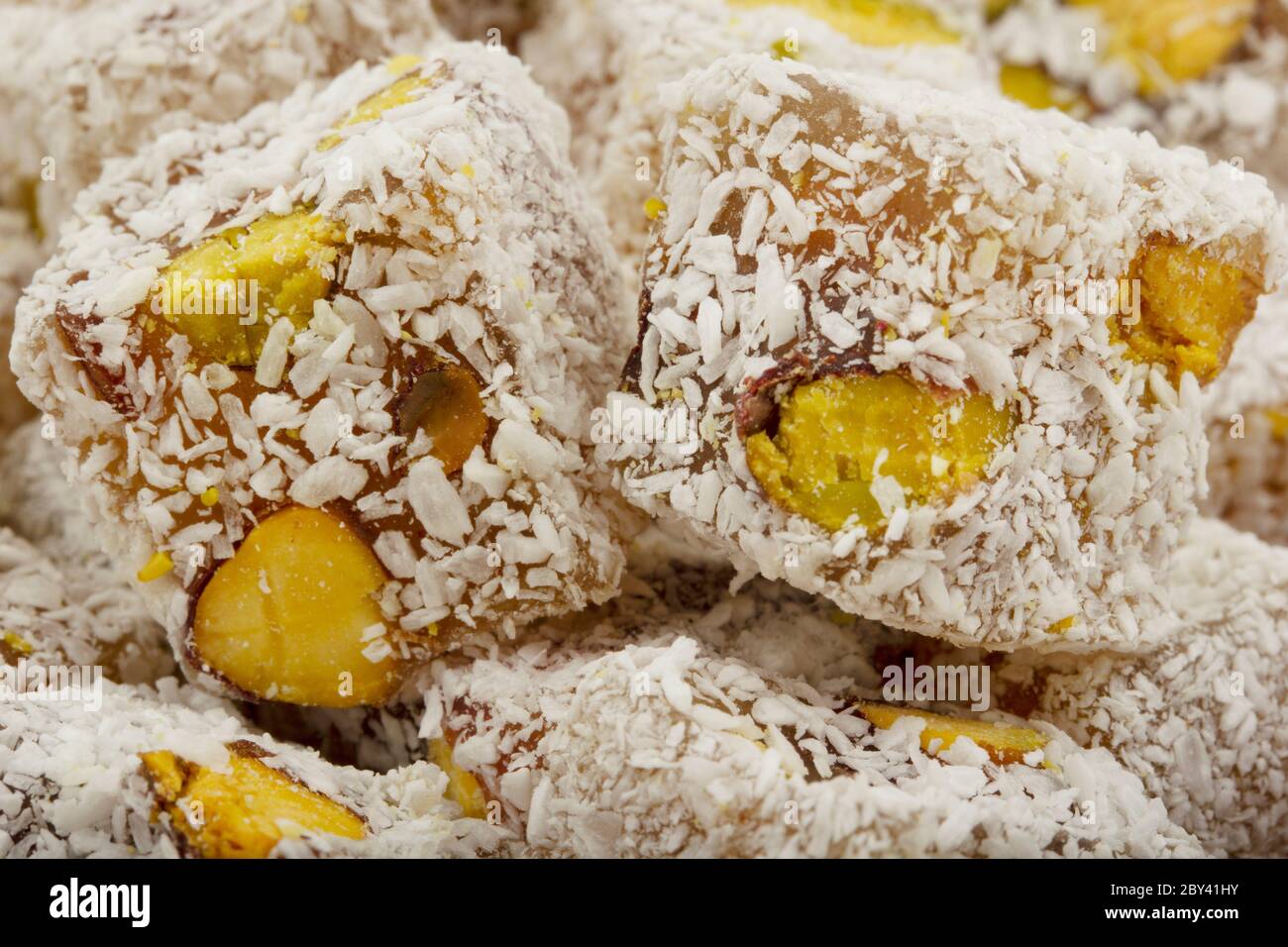traditional Turkish delight with pistachio Stock Photo - Alamy
