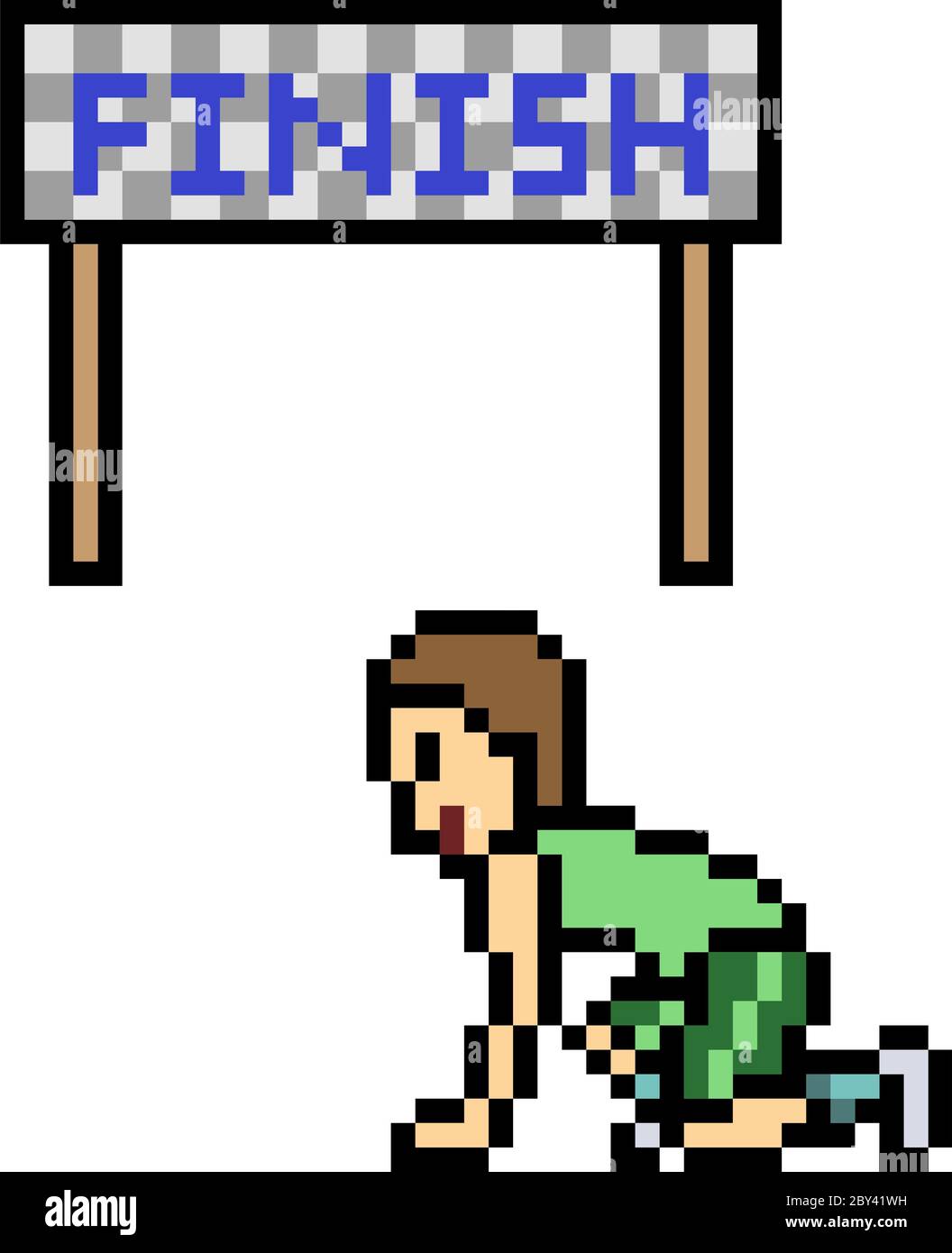 Pixel art running hi-res stock photography and images - Alamy