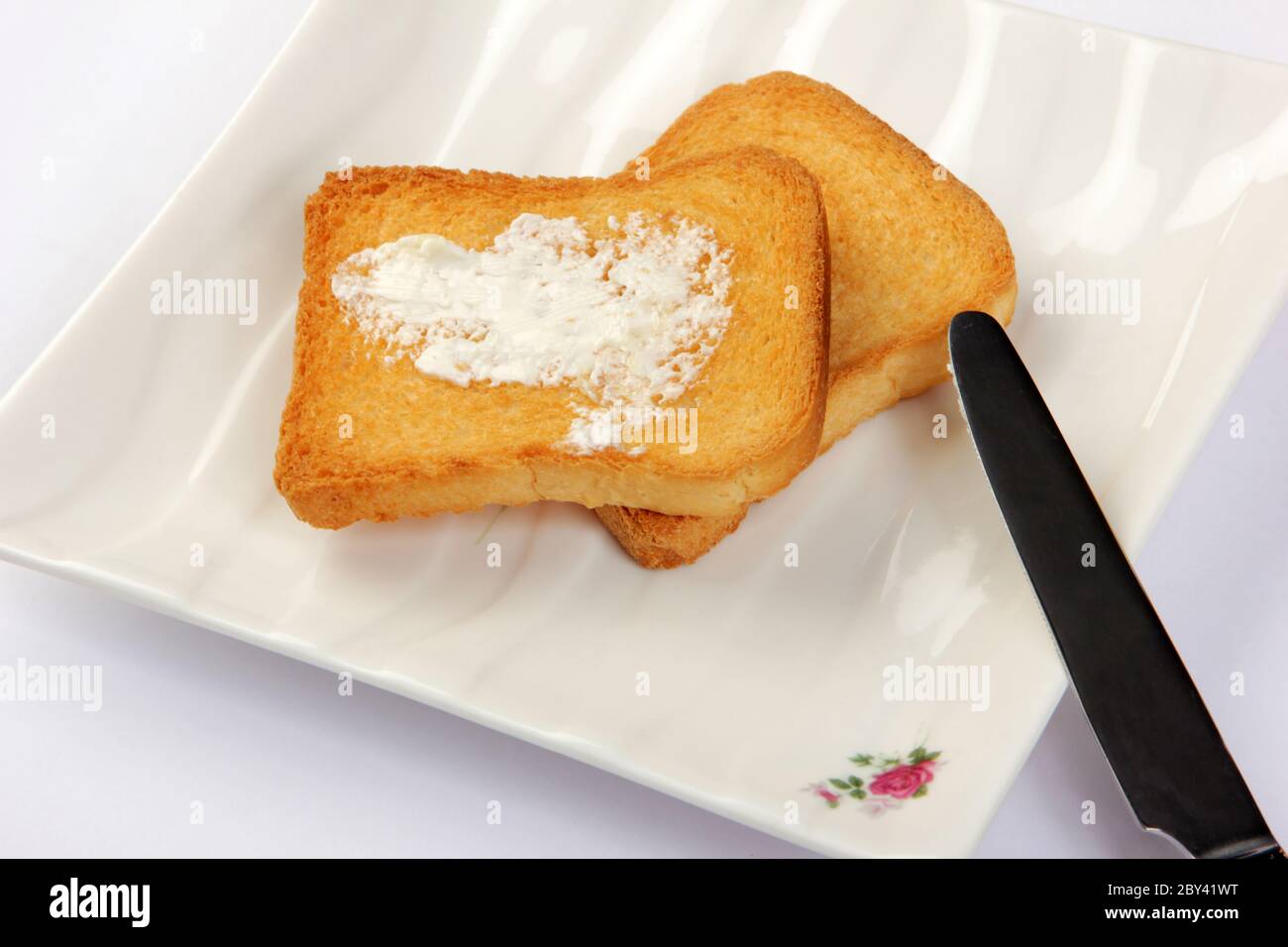 toasted and buttered bread slice Stock Photo - Alamy