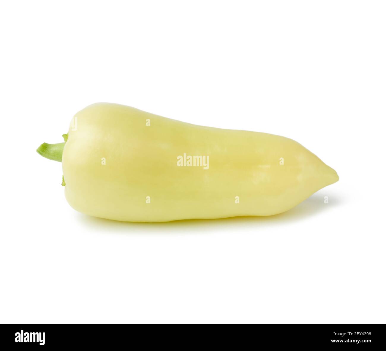 green ripe pepper fruit isolated on a white background, healthy and ...