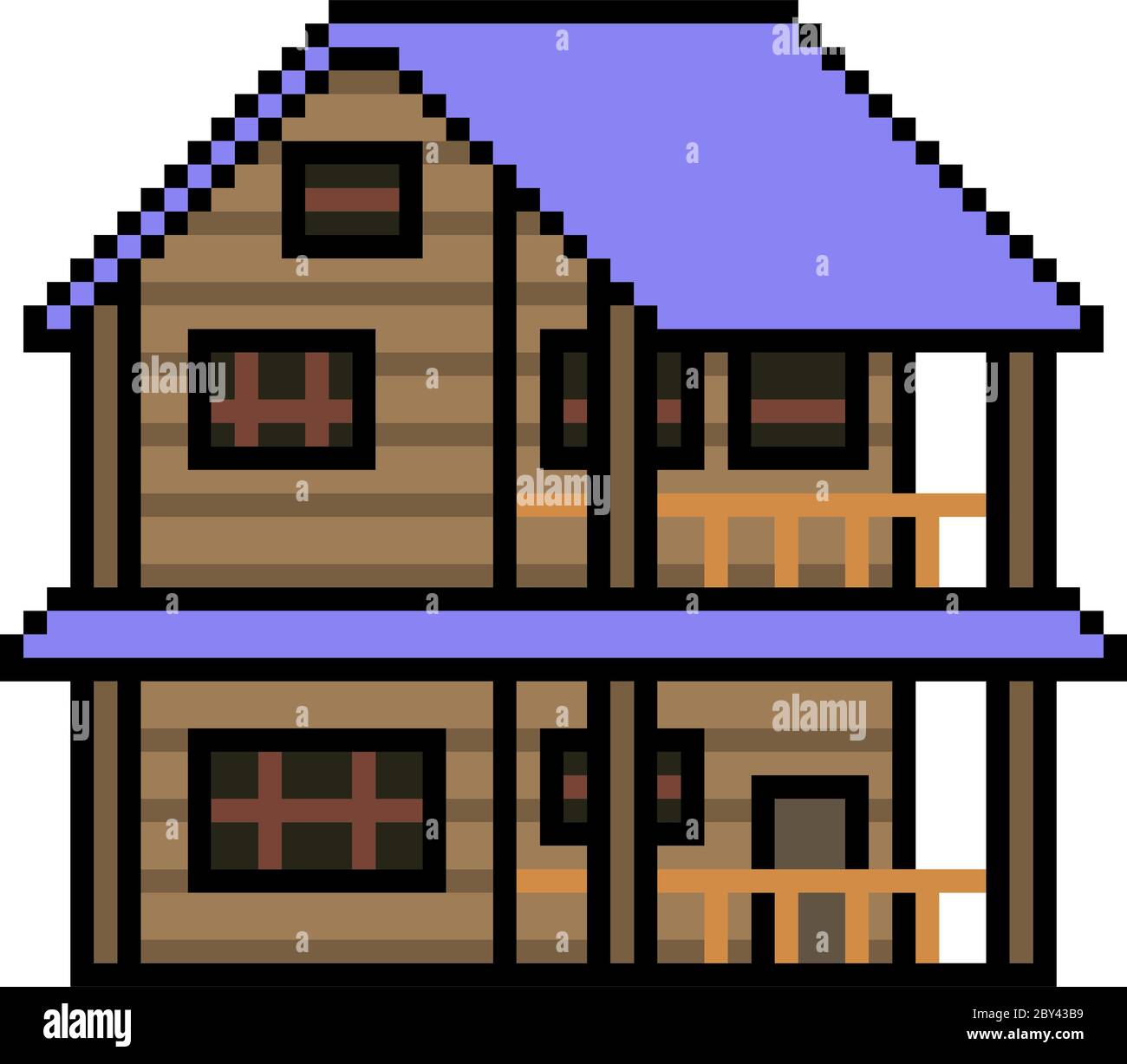 Pixel house Cut Out Stock Images & Pictures - Alamy