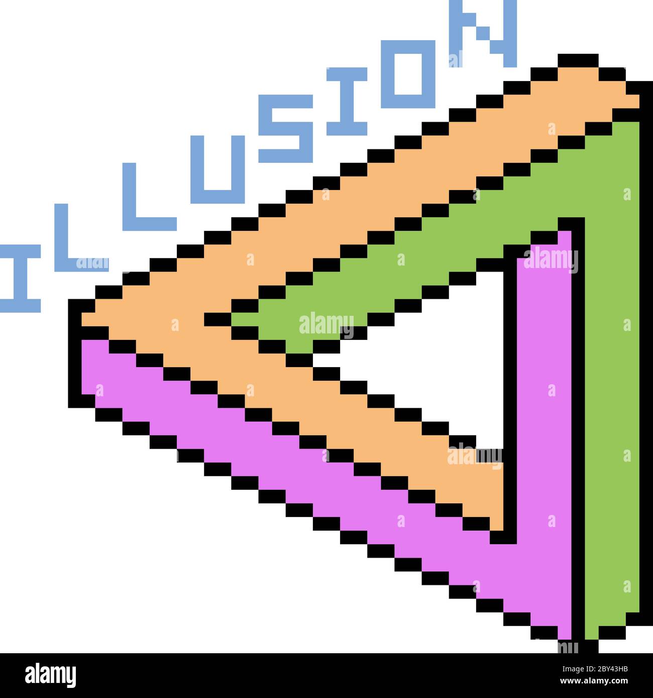 vector pixel art illusion isolated Stock Vector Image & Art - Alamy