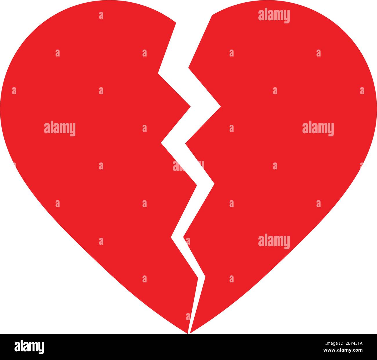 broken heart icon separated symbol black vector Stock Vector Image ...