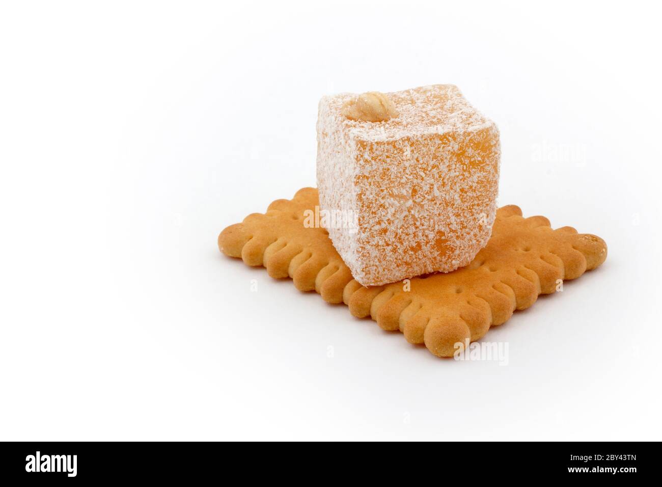 fresh biscuits and Turkish delight Stock Photo - Alamy