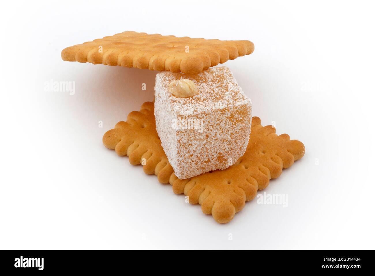 fresh biscuits and Turkish delight Stock Photo - Alamy