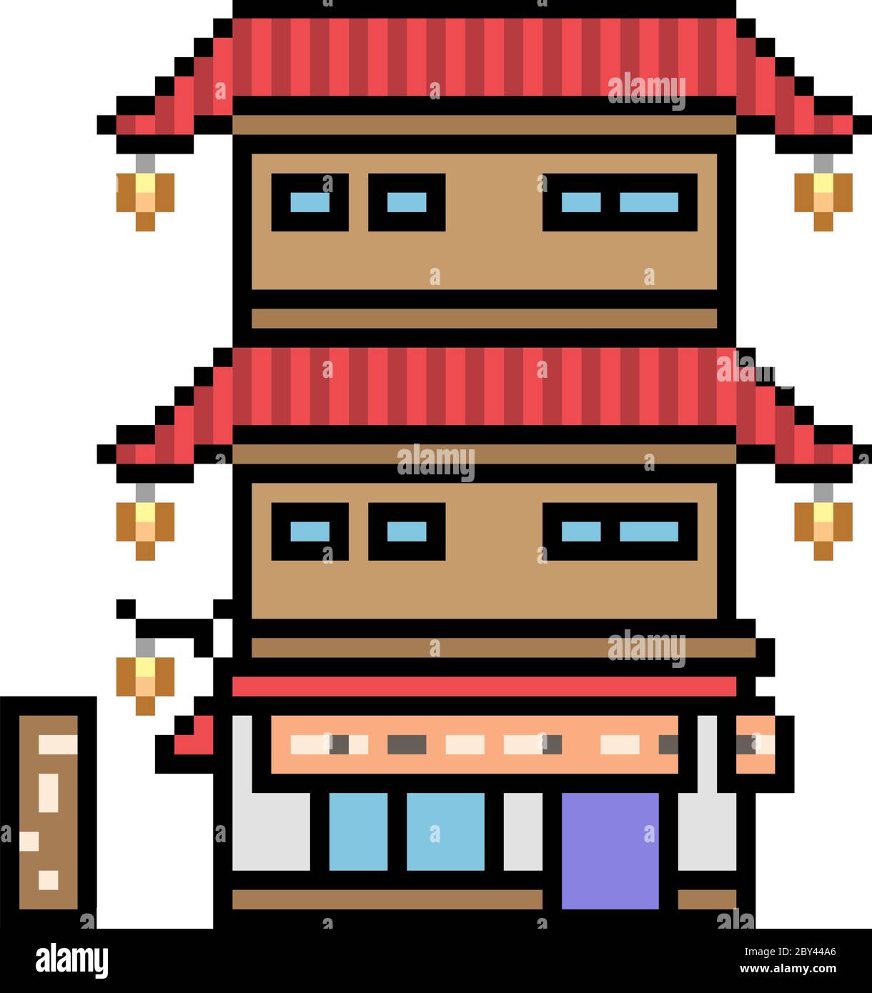 8 bit building Stock Vector Images - Alamy