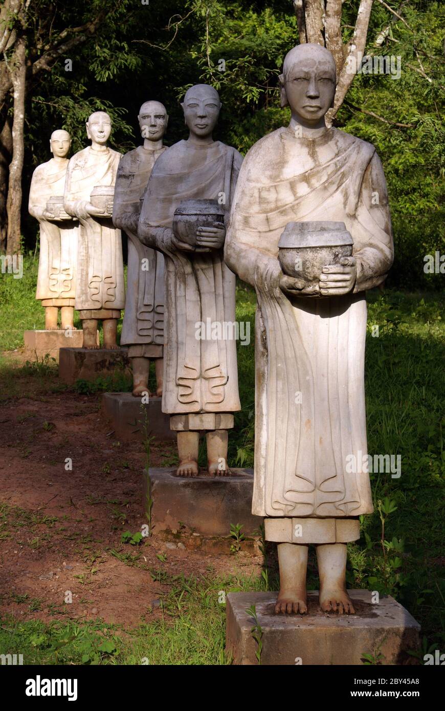 Monks in the forest Stock Photo - Alamy