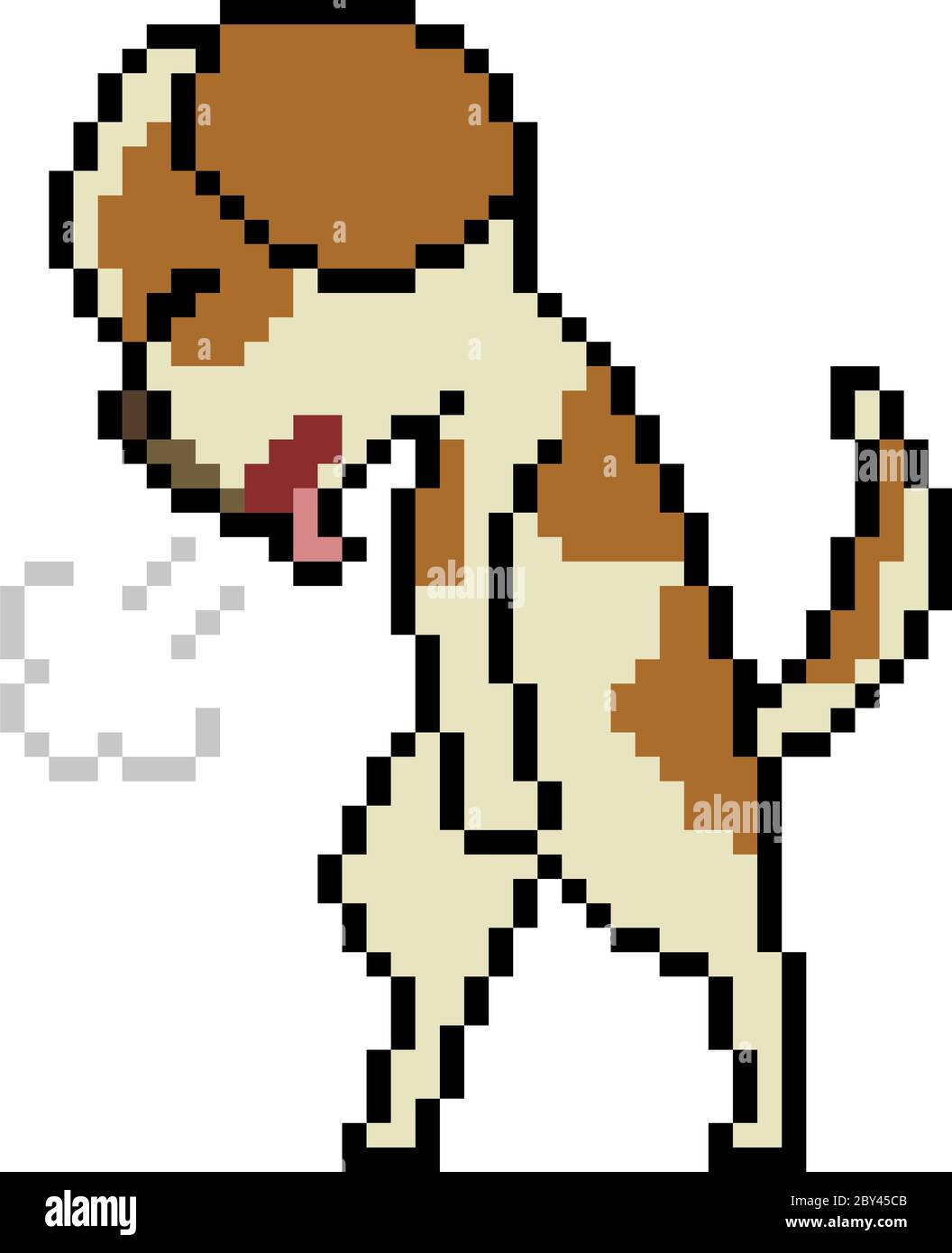 vector pixel art dog sigh isolated Stock Vector Image & Art - Alamy