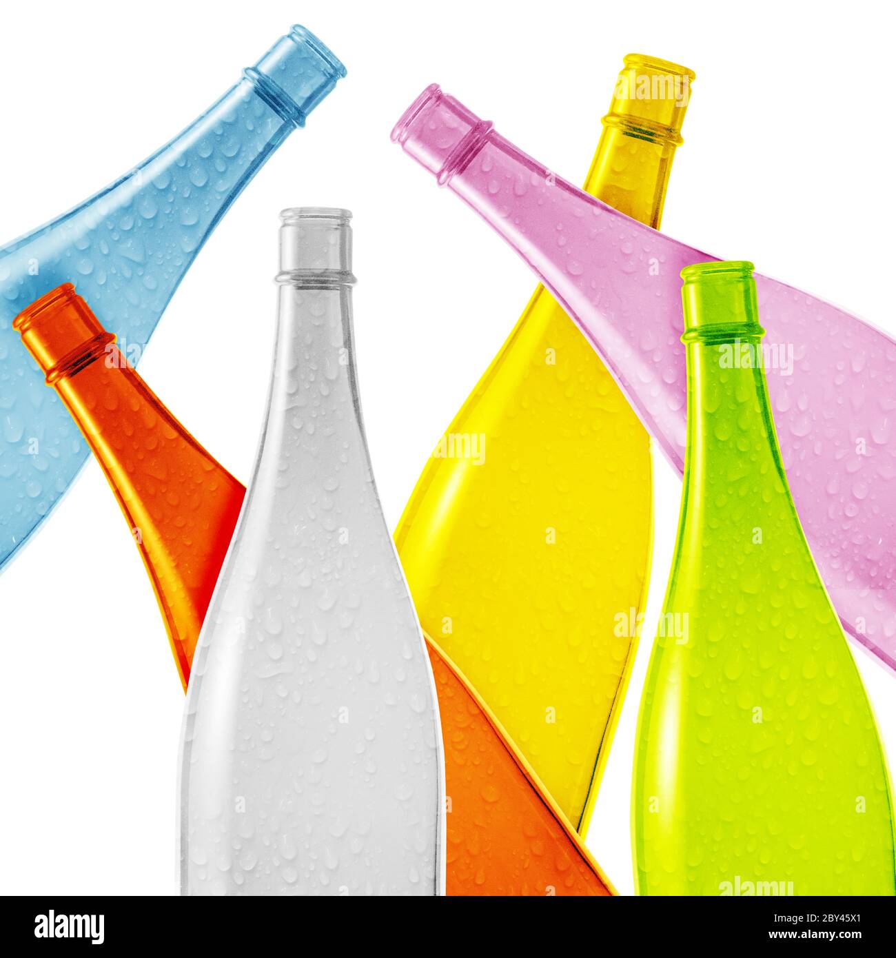 Colored glass bottle Stock Photo - Alamy