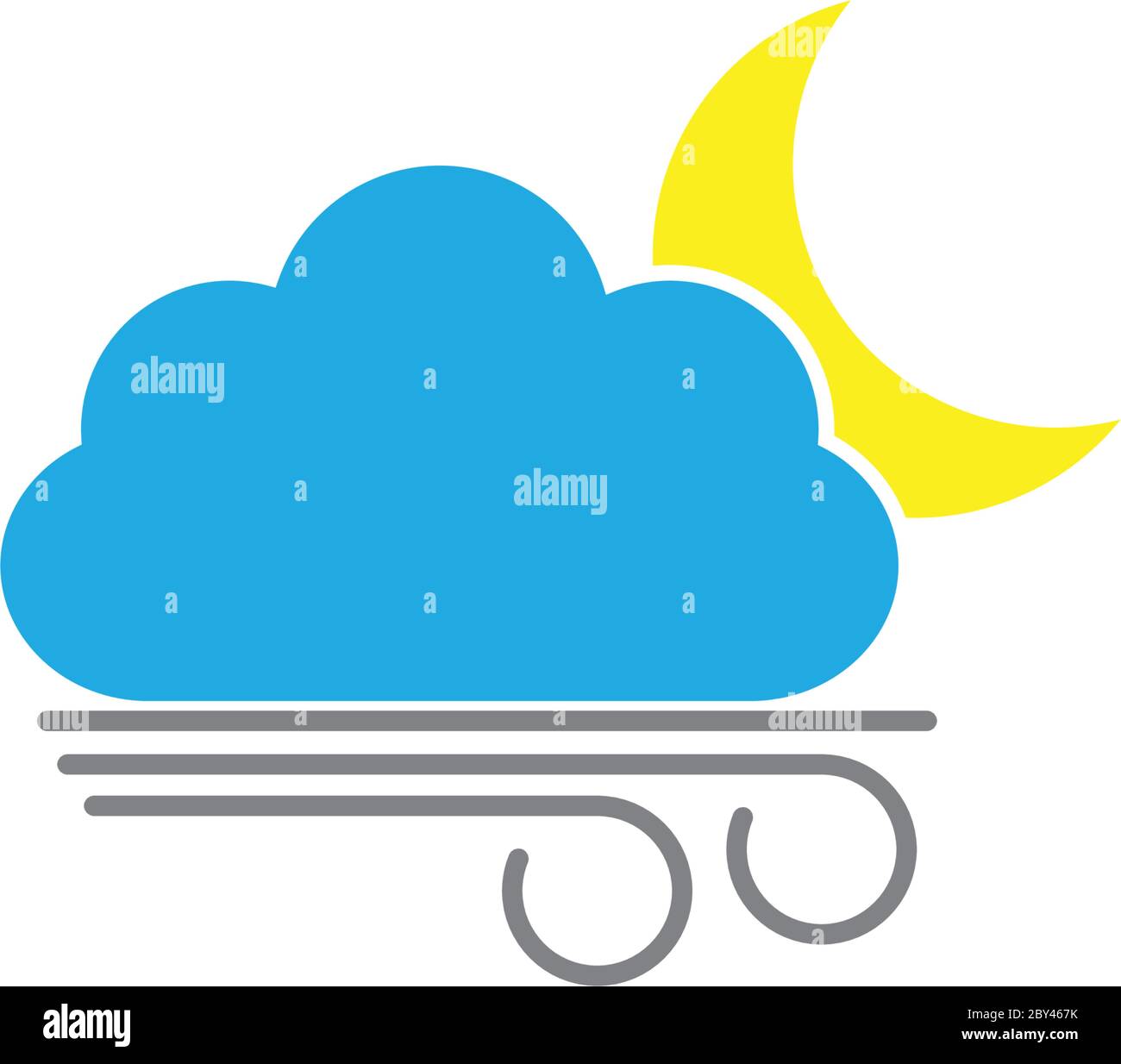 weather icon - black vector symbol cloud wind sign Stock Vector Image ...